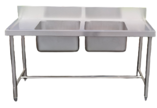 GATTO 1650mm Double Bowl Prep Sink - 1mm 304 Grade – catscatering